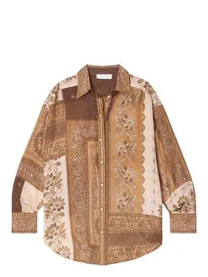 Zimmermann Lucky Printed Silk Shirt - Multi
