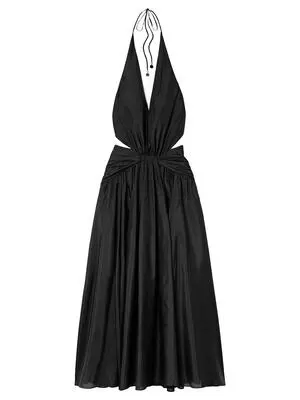 Zimmermann Rhiannon Organic Silk Maxi Dress - Black