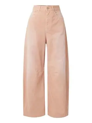 Loewe Paneled Mid-rise Barrel-leg Jeans - Pink