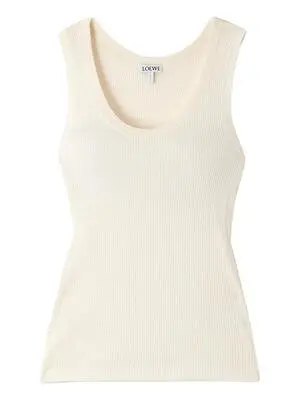 LOEWE LOEWE Anagram Embroidered Ribbed Tank