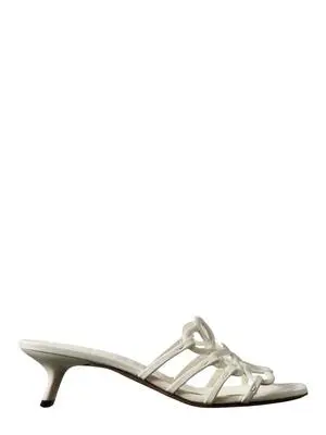Loewe Paula's Ibiza Petal Anagram Leather Sandals - White