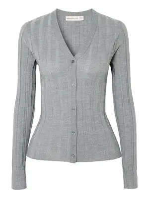 Daughter Ribbed Wool Cardigan - Gray