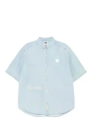 AAPE BY *A BATHING APE® Logo-patch Denim Shirt - Blue