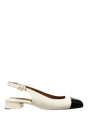 MARGAUX LONNBERG MARGAUX The Darcy Slingback Ballerinas Cream And Black