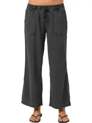 O'Neill Sevie Cotton Twill Pants - Washed Black