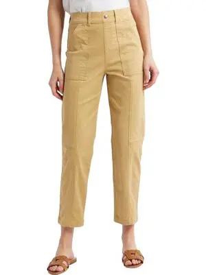 Hue Stretch Twill Utility Pants - Kelp