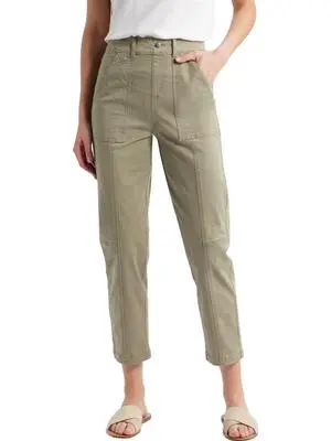Hue HUE Stretch Twill Utility Pants Mermaid