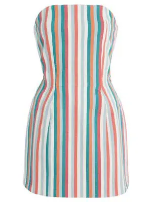 MARRAKSHI LIFE Riviera Striped Cotton Mini Dress - Multi