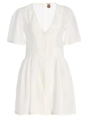 Akoia Swim Riviera Embroidered Mini Dress - White