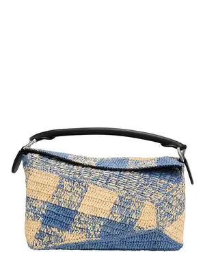 Loewe X Paula's Ibiza Small Puzzle Edge Shoulder Bag - Naturallight Blue