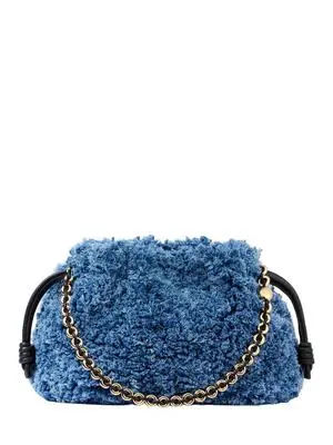 Loewe Flamenco Medium Denim Clutch - Blue