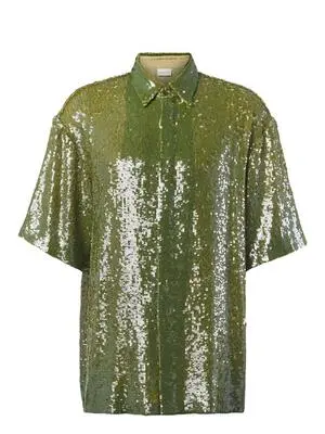 Dries Van Noten Sequined Shirt - Green