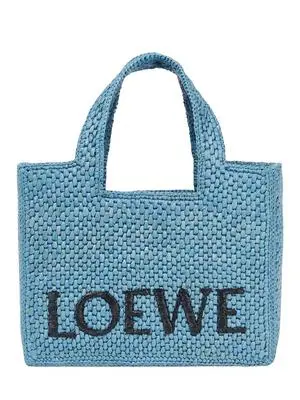 Loewe Paula's Ibiza Small Raffia Tote Bag - Blue