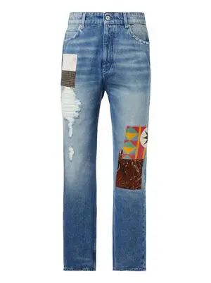 Loewe Patchwork Straight Jeans - Blue