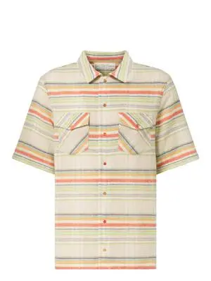 GOD'S TRUE CASHMERE Seaside Gauze Striped Cashmere Shirt - Multicoloured