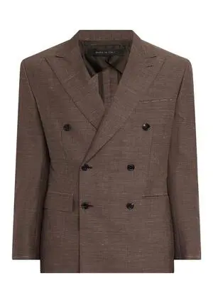 Brioni Wwx 80th Anniversary Plume Double-breasted Sport Coat - Camel