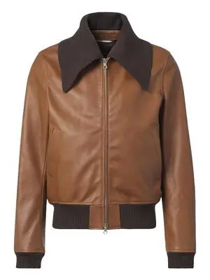 Our Legacy Pharos Leather Bomber Jacket - Brown