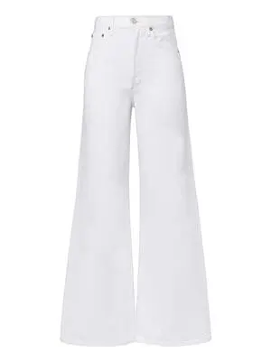 AGOLDE Dame High-rise Wide-leg Jeans - White