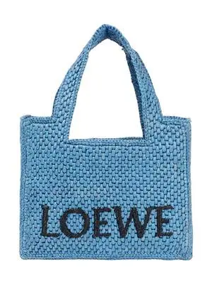 Loewe Paula's Ibiza Mini Raffia Shopper - Blue