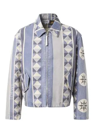 Loewe Printed Denim Blouson - Blue