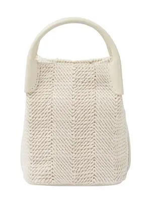 Loro Piana Bale Micro Bucket Bag - White