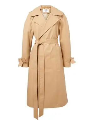 Victoria Beckham Cotton Trench Coat - Beige