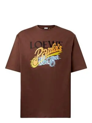 Loewe Printed Cotton Jersey T-shirt - Brown