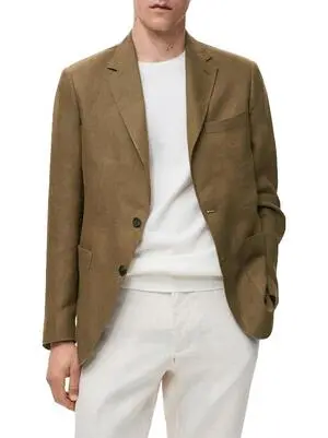 Mango Salerno Linen Sport Coat - Khaki
