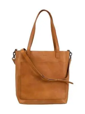 MADE FREE Leather Day Tote Bag - Camel
