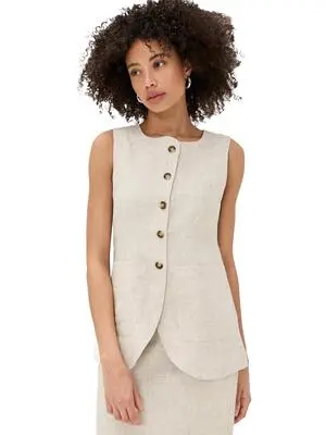 Posse Emma Linen Vest - Natural