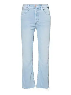 MOTHER The Hustler Ankle Fray Cotton-blend Jeans - Balls In Your Court