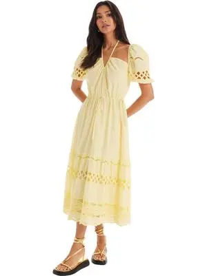 Allison Emilia Midi Dress - Yellow