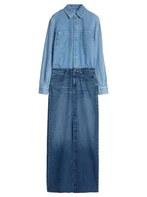 7 For All Mankind Maxi Shirt Dress - Denim