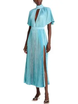 L'IDEE Anais Pleated Dress - Minerale
