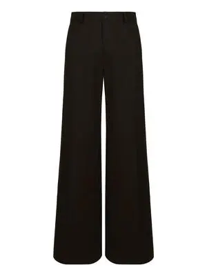 Dolce & Gabbana Tailored Wide-leg Pants - Brown