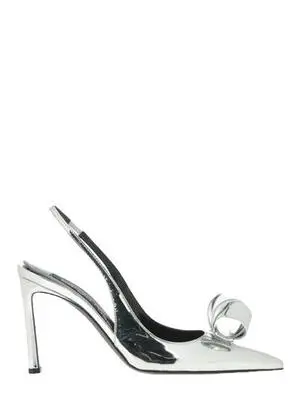 SERGIO ROSSI Pumps Leather Slingback - Silver