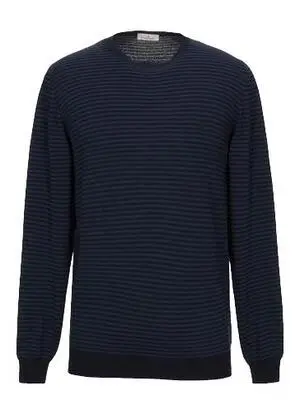 BROOKSFIELD Striped Crewneck Sweater - Blue