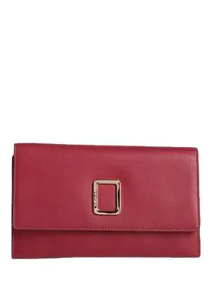 PIQUADRO Leather Flap Bag With Detachable Strap - Red