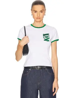 Coperni Embroidered University Tee - White & Green