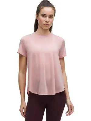 Lululemon Lightweight Split-back Training T-shirt Pink Haze