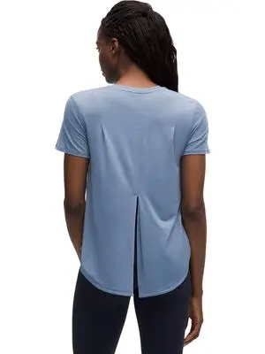Lululemon Lightweight Split-back Training T-shirt Washed Denim