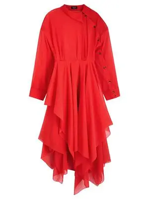 A.W.A.K.E. Mode Organza Silk-chiffon Shirt Dress - Red