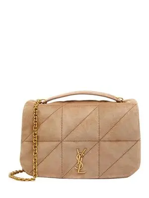 Saint Laurent Jamie Suede Shoulder Bag Tan