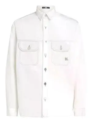 Karl Lagerfeld Contrast-stitch Shirt - White