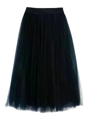 Fabiana Filippi Tulle Midi Skirt - Blue
