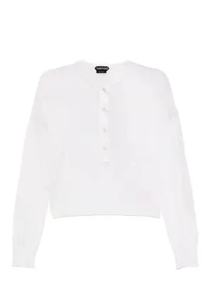 TOM FORD Drop-shoulder Top - Neutrals