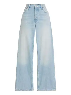 RE/DONE Easy High-rise Straight-leg Jeans - Light Denim