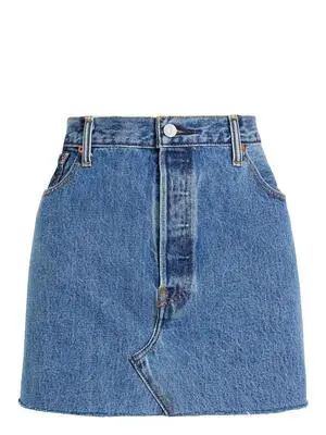 RE/DONE WITH LEVI'S Levi's Denim Mini Skirt - Mid Denim