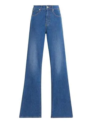 Veronica Beard Cameron High-rise Bootcut Jeans - Mid Denim