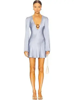 STONE COLD FOX X Bobby Mini Dress - Dusty Blue